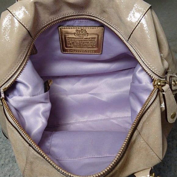 Coach | Bags | Coach Metallic Champagne Leather Purse Handbag | Poshmark